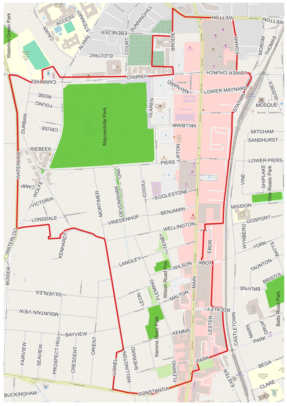 Map – Wynberg Improvement District
